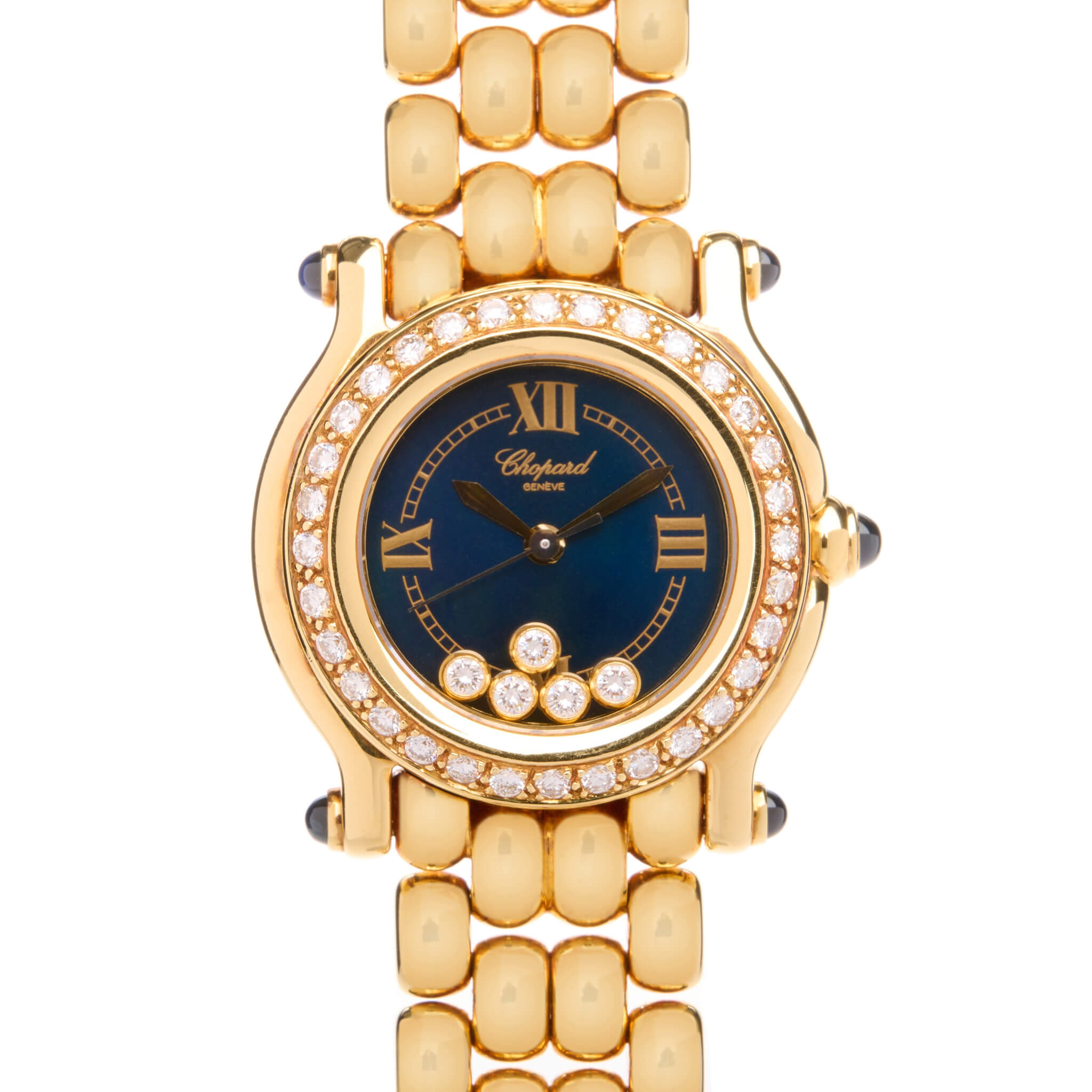 Chopard Happy Sport | Blue Dial | Full Diamond Bezel